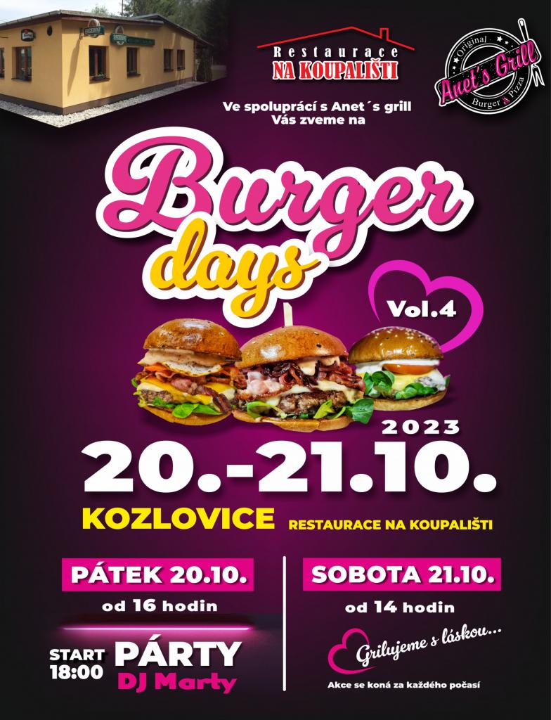Burger days - Oficiální stránky obce Kozlovice